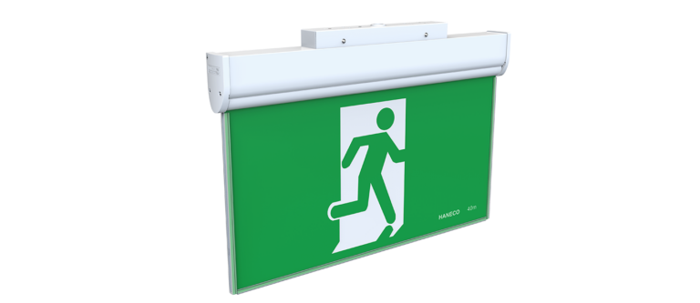 Haneco Lighting - ESODO EDGE 40m Exit Sign - Gemcell